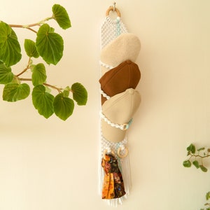 Macrame Baseball Cap Holder PDF Pattern | Hanging Hat Rack Tutorial ...