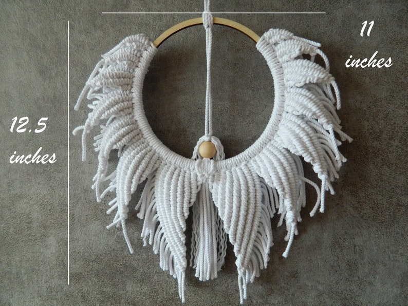 Macrame Wall Hanging Pattern, Guardian Angel With Wings, Unique ...
