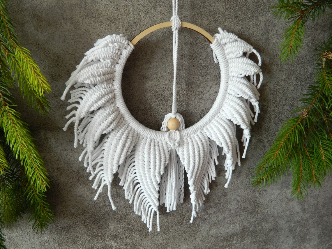Easy Macrame Angel PATTERN for Beginners, Guardian Angel Wall Hanging ...