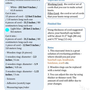 Macrame Baseball Cap Holder PDF Pattern | Hanging Hat Rack Tutorial ...