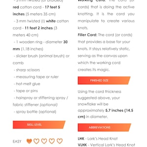 Macrame Pattern, Easy Snowflake Tutorial PDF, Do It Yourself Star Instructions, Beginner ...