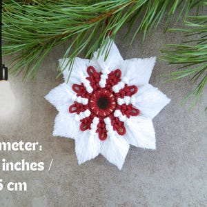 Macrame Pattern, Easy Snowflake Tutorial PDF, Do It Yourself Star Instructions, Beginner ...