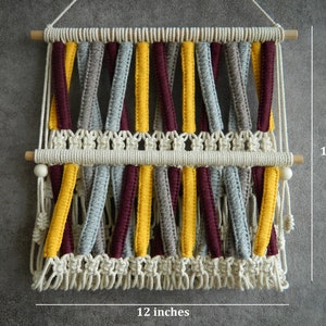 Book Nook, Macrame Wall Hanging Pattern, Hanging Basket, Boho Wall Basket Pattern, Mail Holder ...