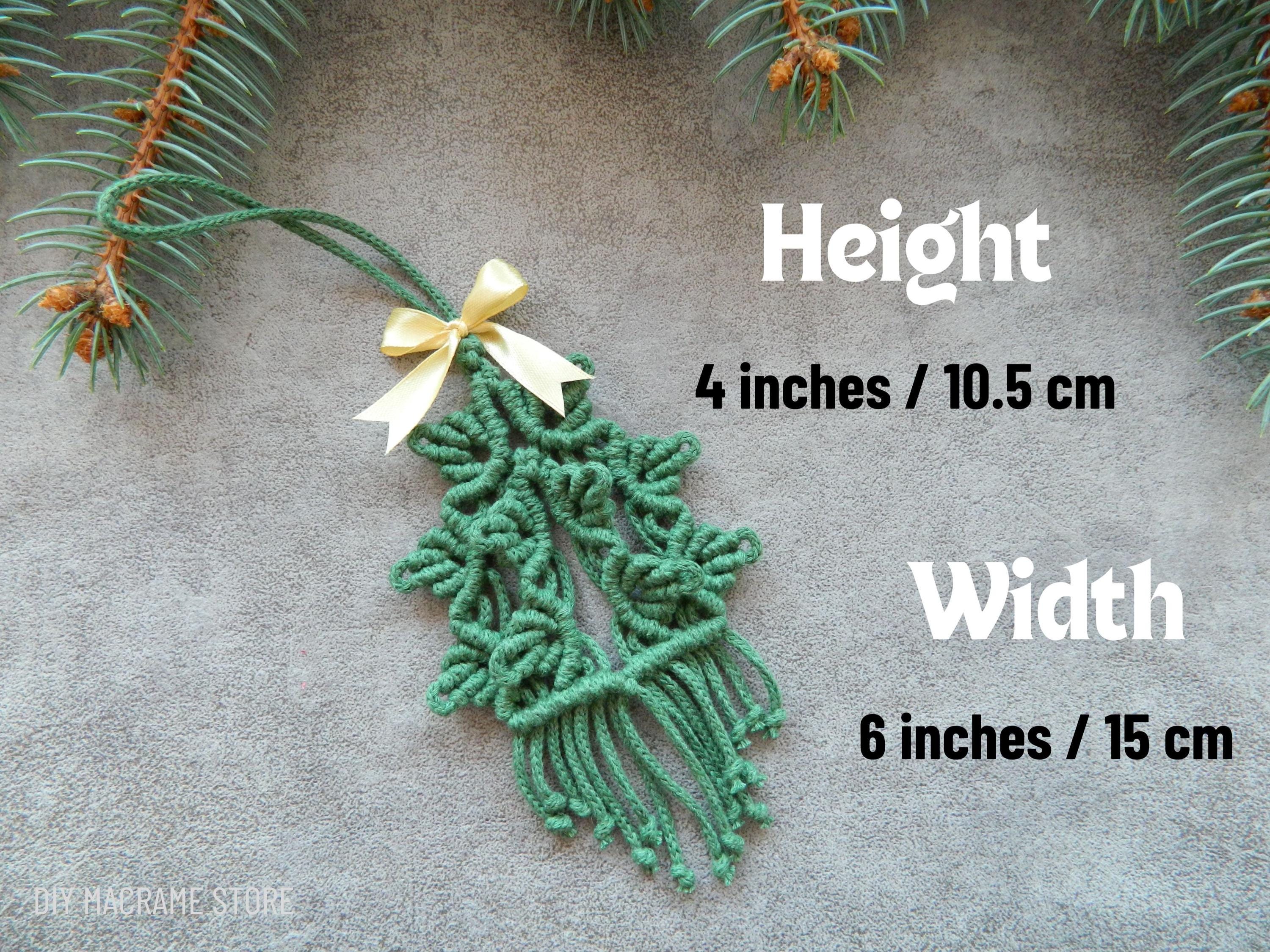 Macrame KIT, Set of 5 Macrame Christmas Tree Ornaments, Do It Yourself ...