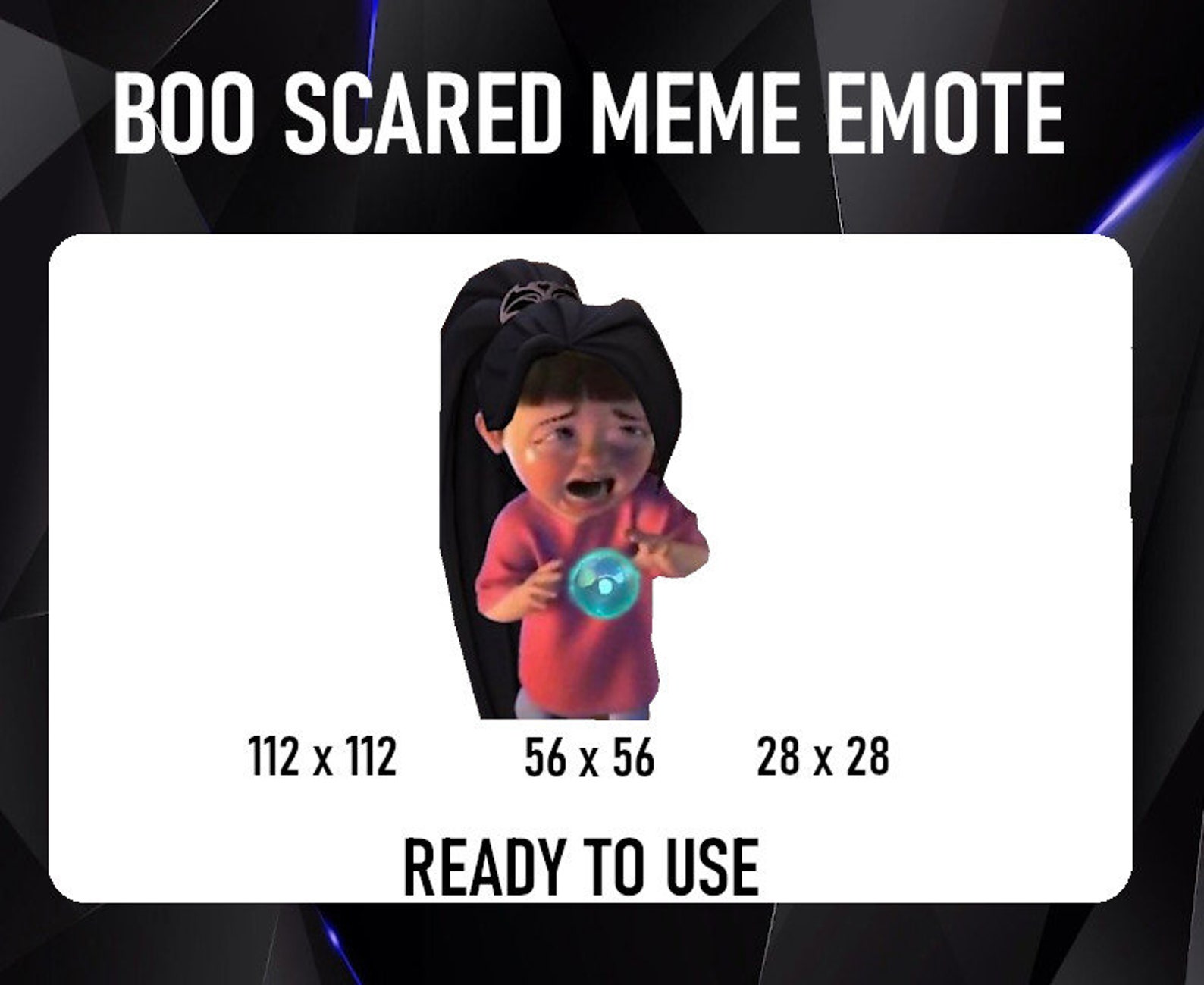 Boo Scared Meme Emote for Twitch Discord or YouTube | Etsy
