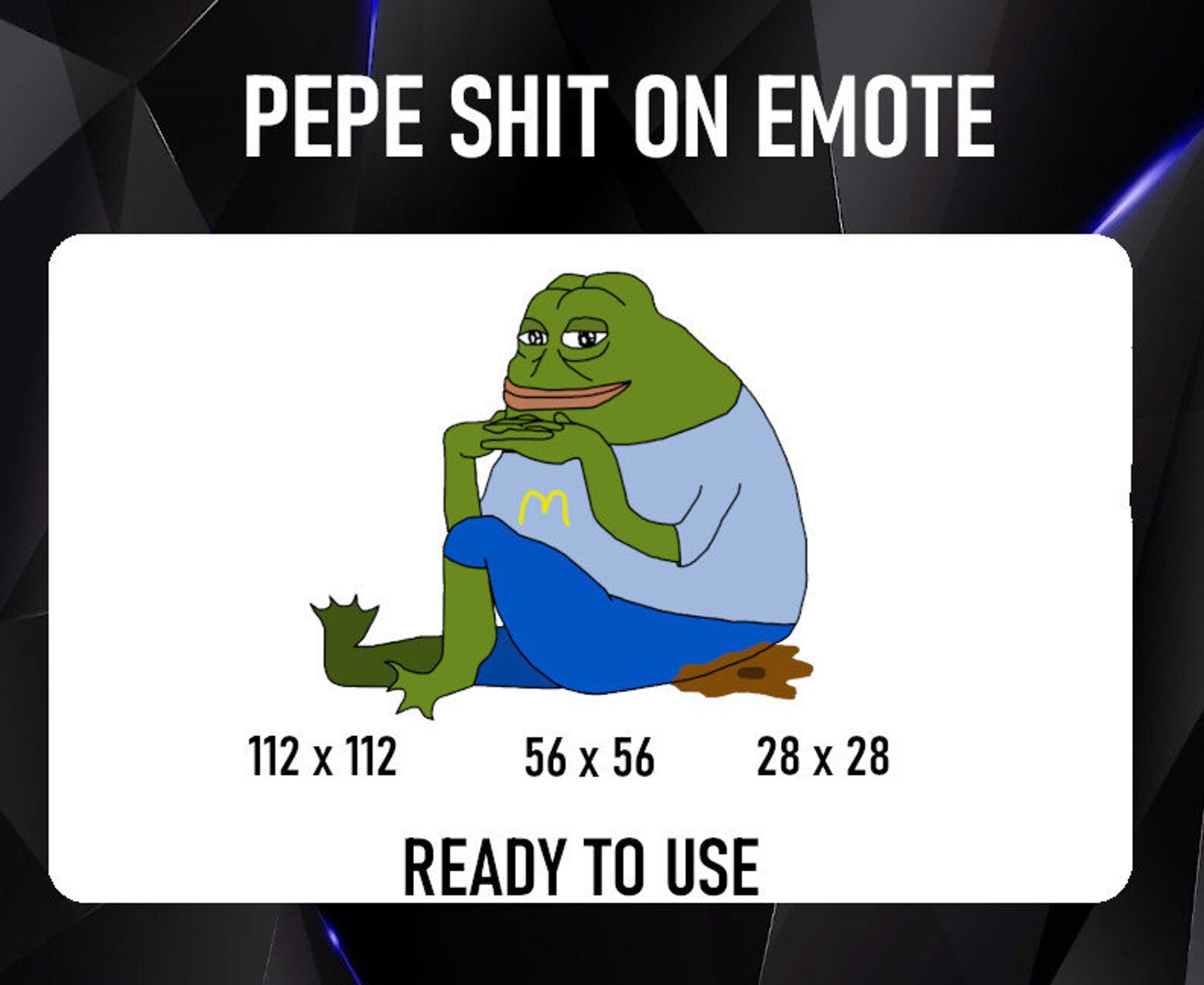 Pepe Shit On Emote for Twitch Discord or YouTube | Etsy