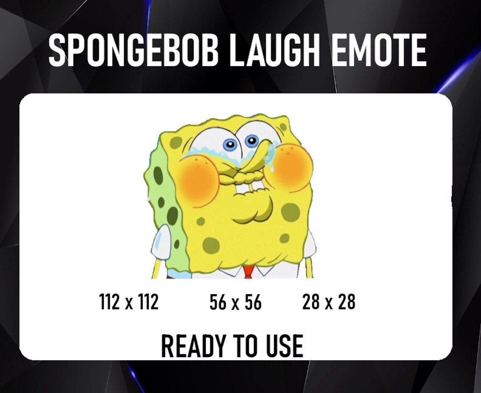 Spongebob Laugh Emote for Twitch Discord or Youtube | Etsy