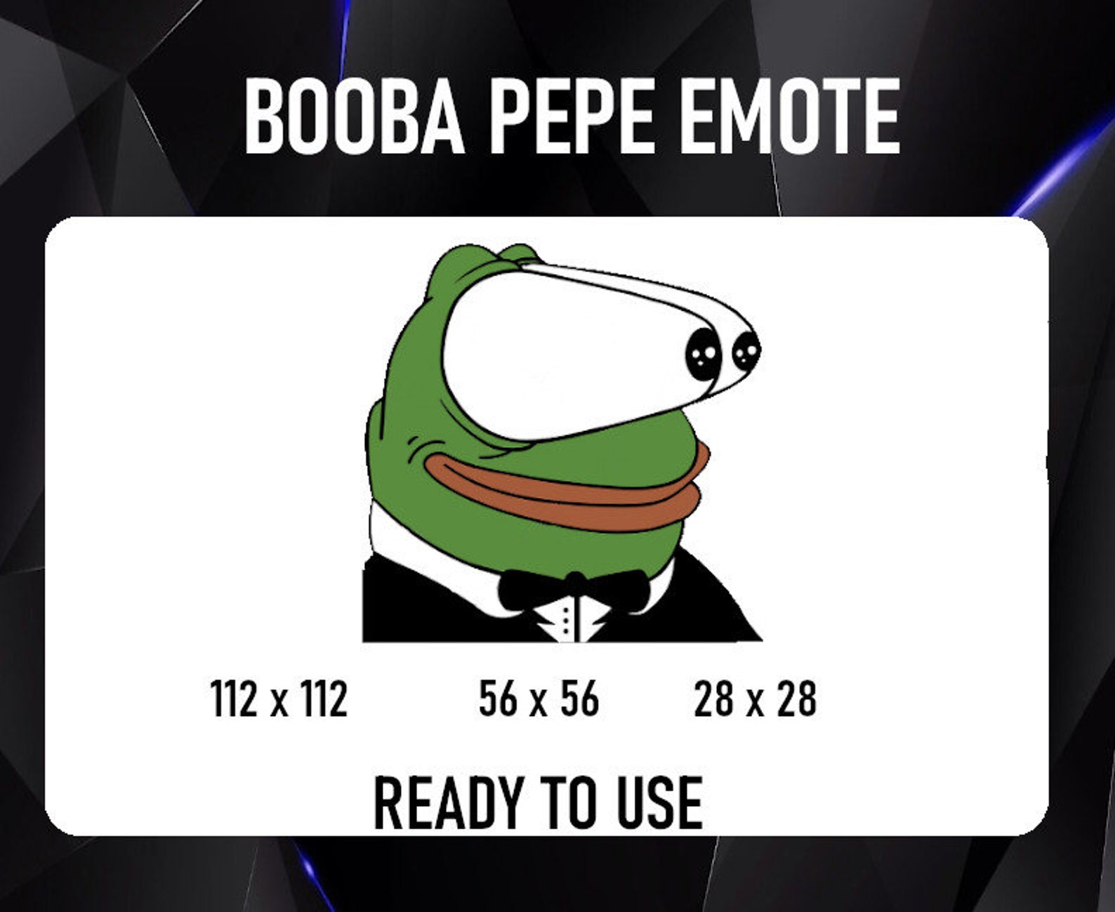 Booba Pepe Emote for Twitch Discord or YouTube | Etsy