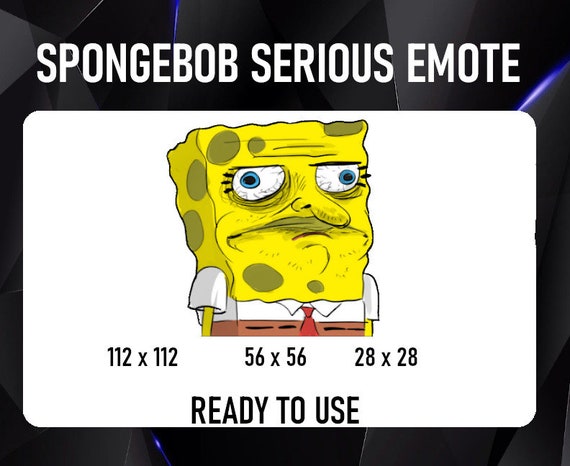 SpongeBob Serious Emote for Twitch Discord or YouTube | Etsy