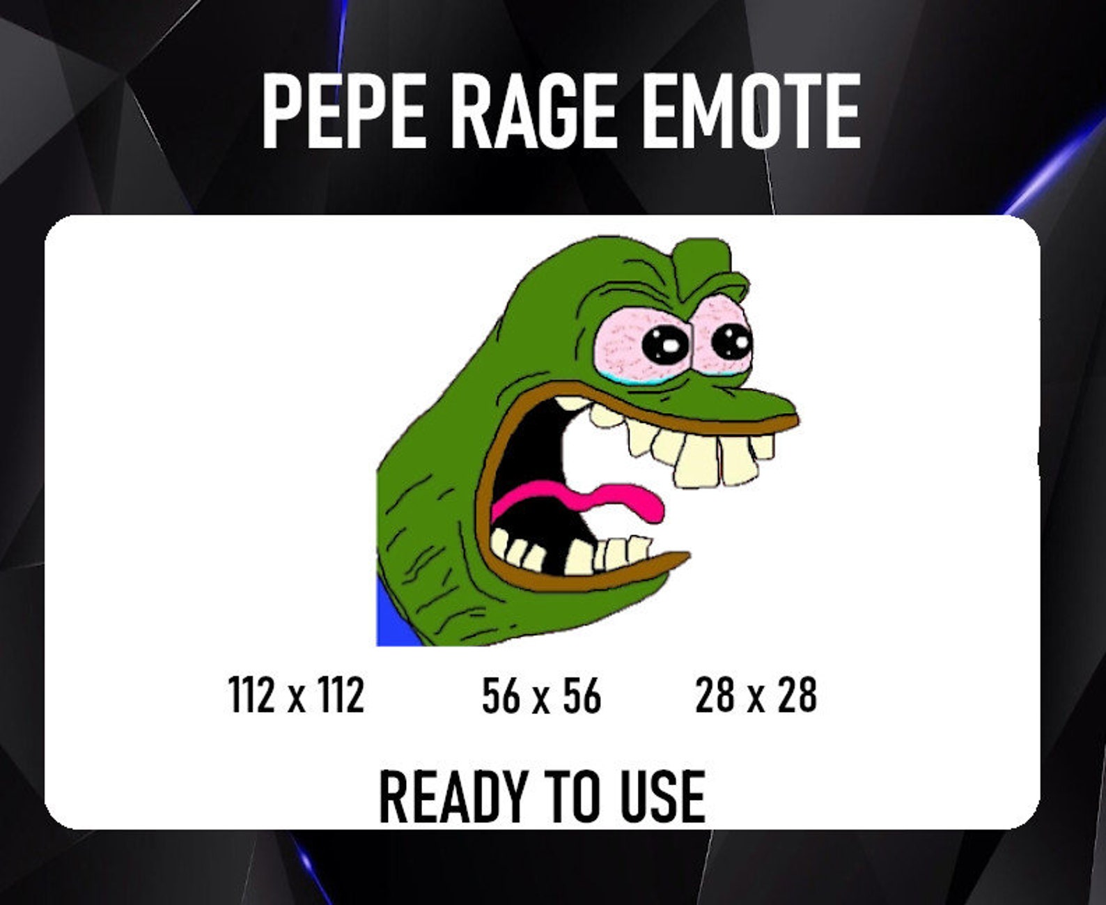 Pepe Rage Emote for Twitch Discord or YouTube | Etsy