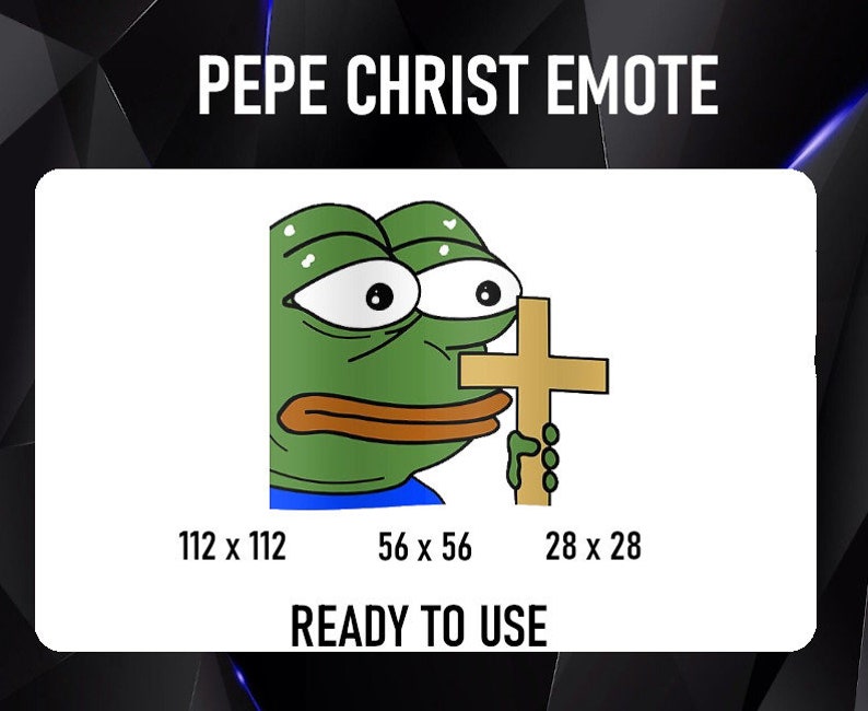 Pepe Christ Emote for Twitch Discord or YouTube | Etsy