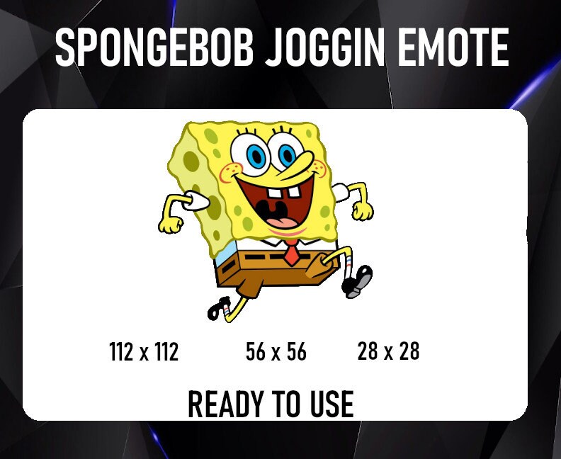 SpongeBob Joggin Emote for Twitch Discord or YouTube | Etsy