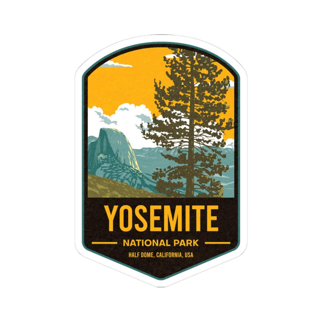Yosemite National Park Sticker: Half Dome - Etsy