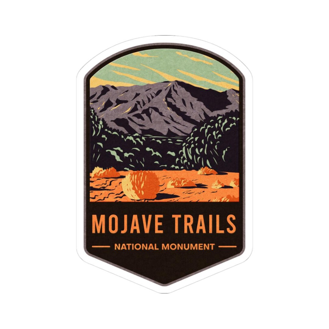 Mojave Trails National Monument Sticker: Retro WPA Style Hiking Decal ...