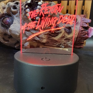 Zombie, Retun of the Dead Barrel, Edge Lit Acrylic 3D Lamp,multi-collor ...