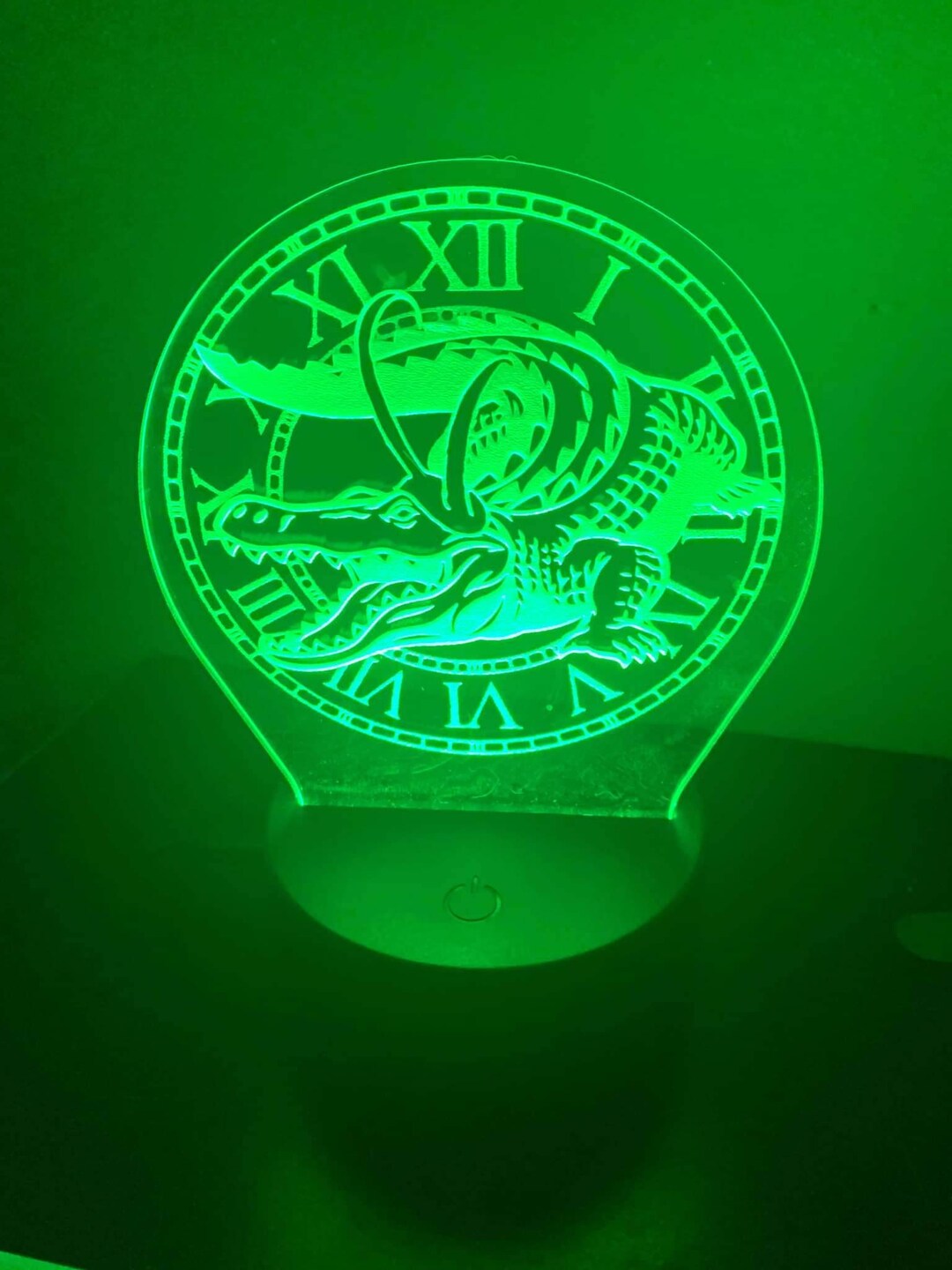 Alligator loki Edge Lit acrylic 3D lamp,multi-collor LEDs with remote ...