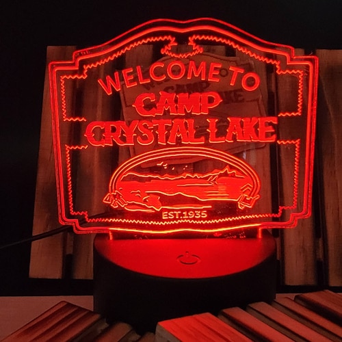 Camp Crystal Lake / Camp Blood Sign - Etsy