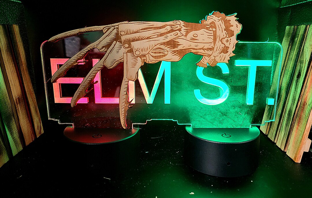 Large Elm Steet Style Sign , Acrylic 3D Lamp,multi-collor Leds With ...