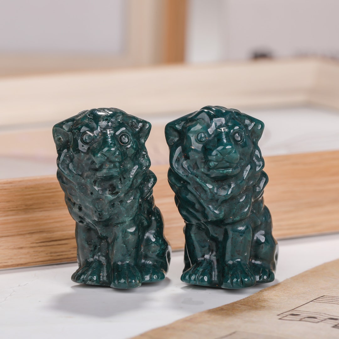 Crystal Wolf Statues,rainbow Fluorite Ocean Jasper Wolf Figurine,reiki ...