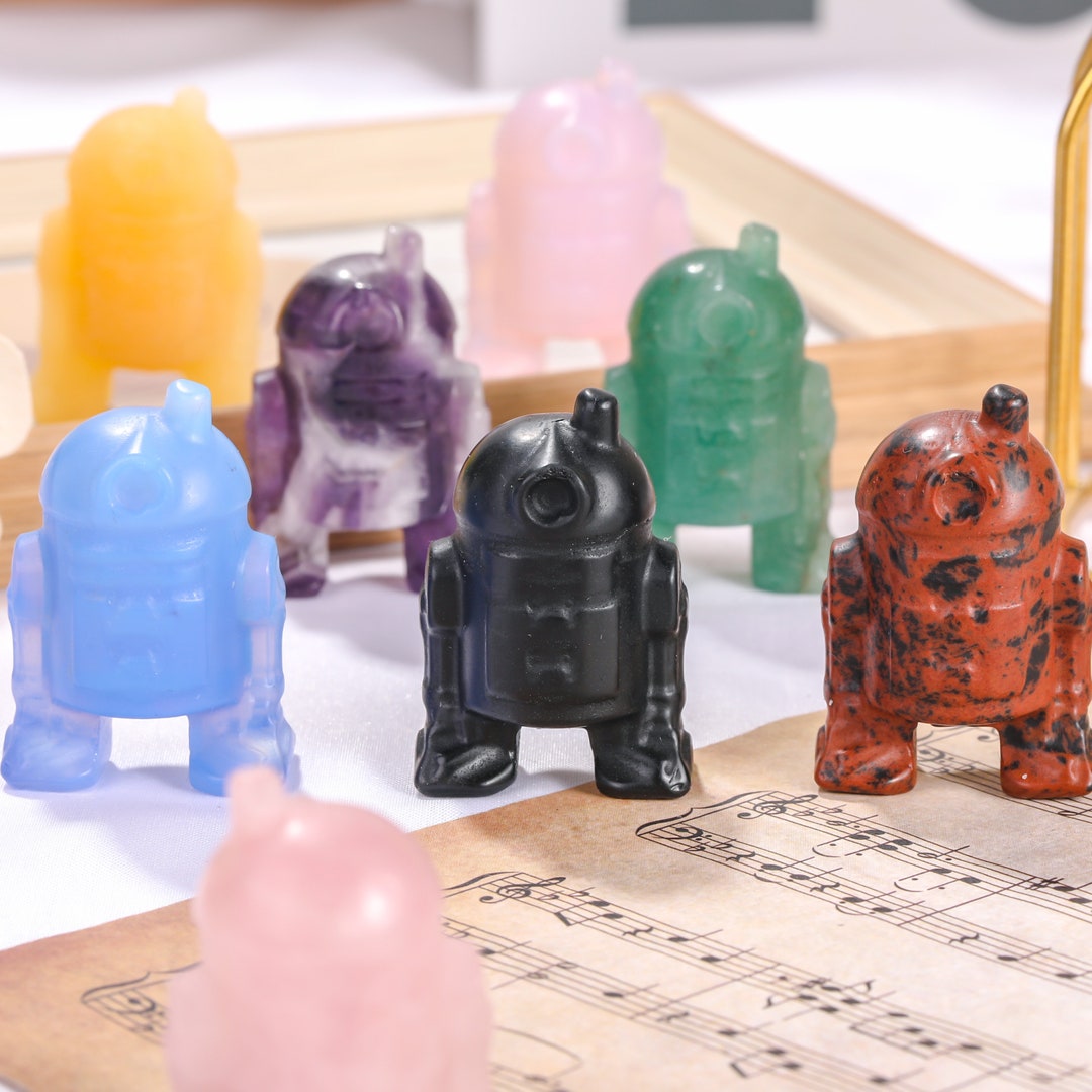 Gemstone Carving Robot Figurines ,crystal Figurines,crystal Robot ...