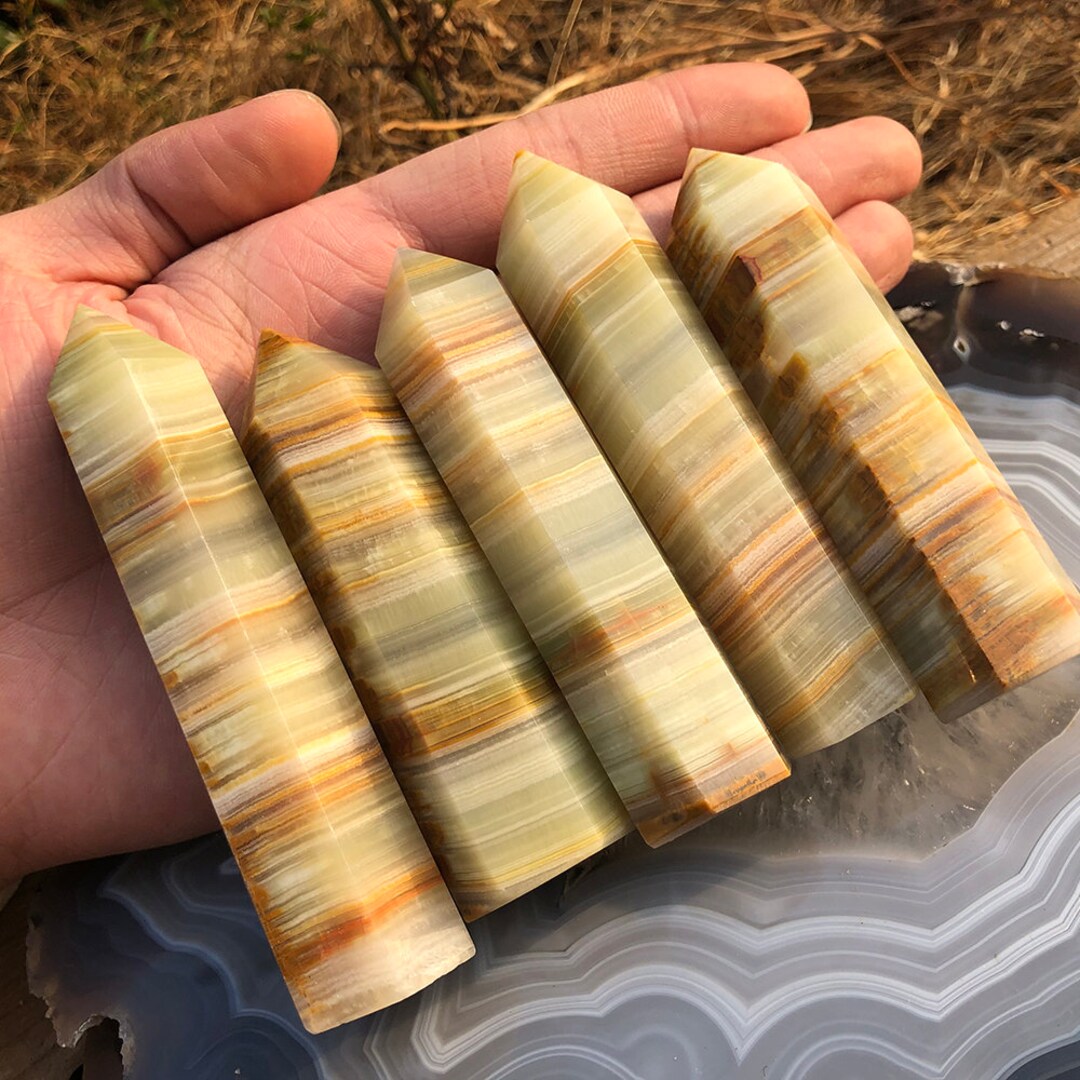 3.5-4.5'' Natural Afghanistan Jade Point Jade Tower Jade Obelisk ...