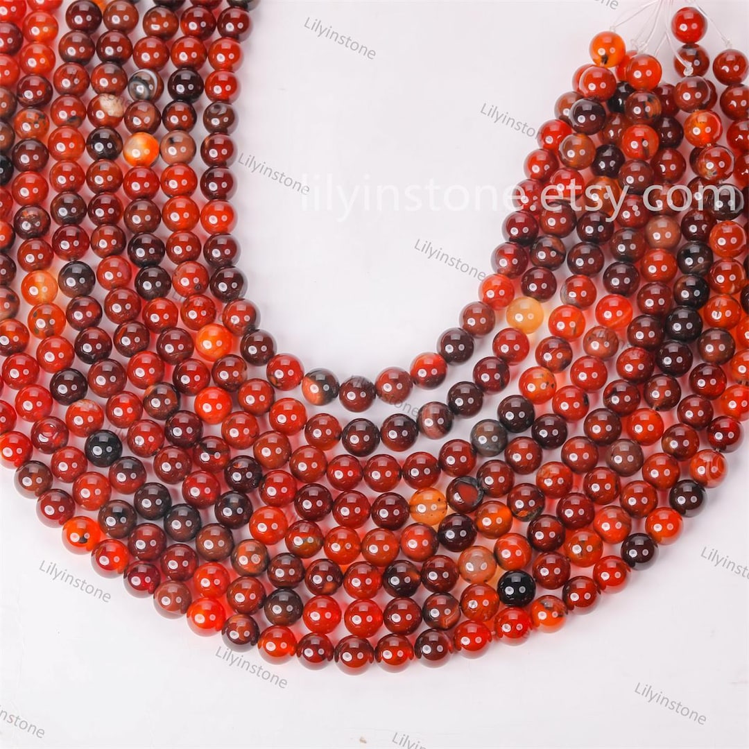 High Quality Natural Carnelian Jewelry Round Beads,genuine Carnelian ...