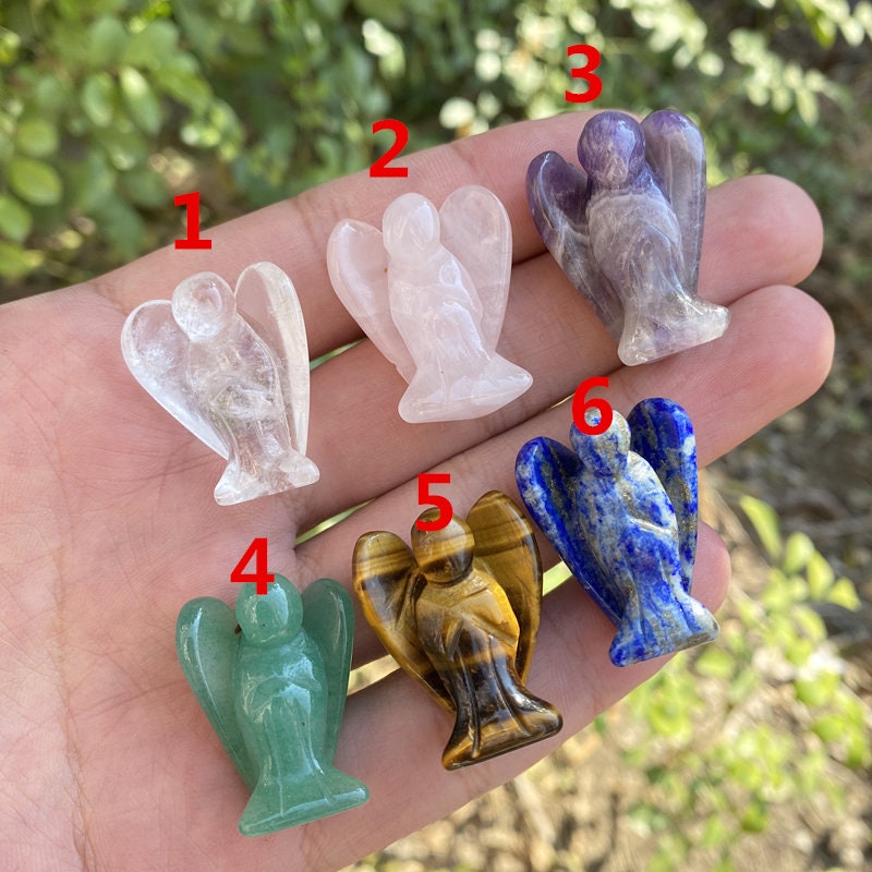 1 Inch ,mini Crystal Angels, Healing Crystals ,pocket Angels Figurines ...