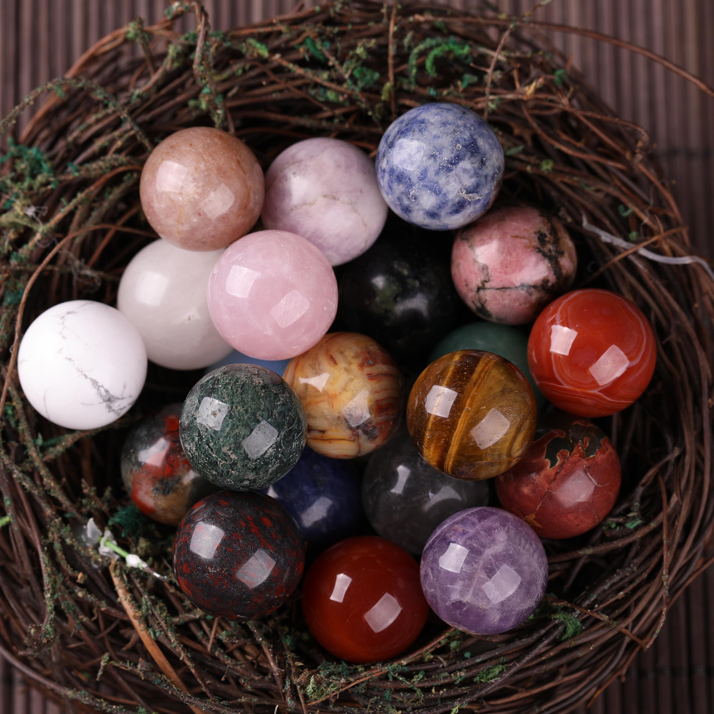 20mm Crystal Ball Gemstone Sphere Polished Crystal Marble | Etsy