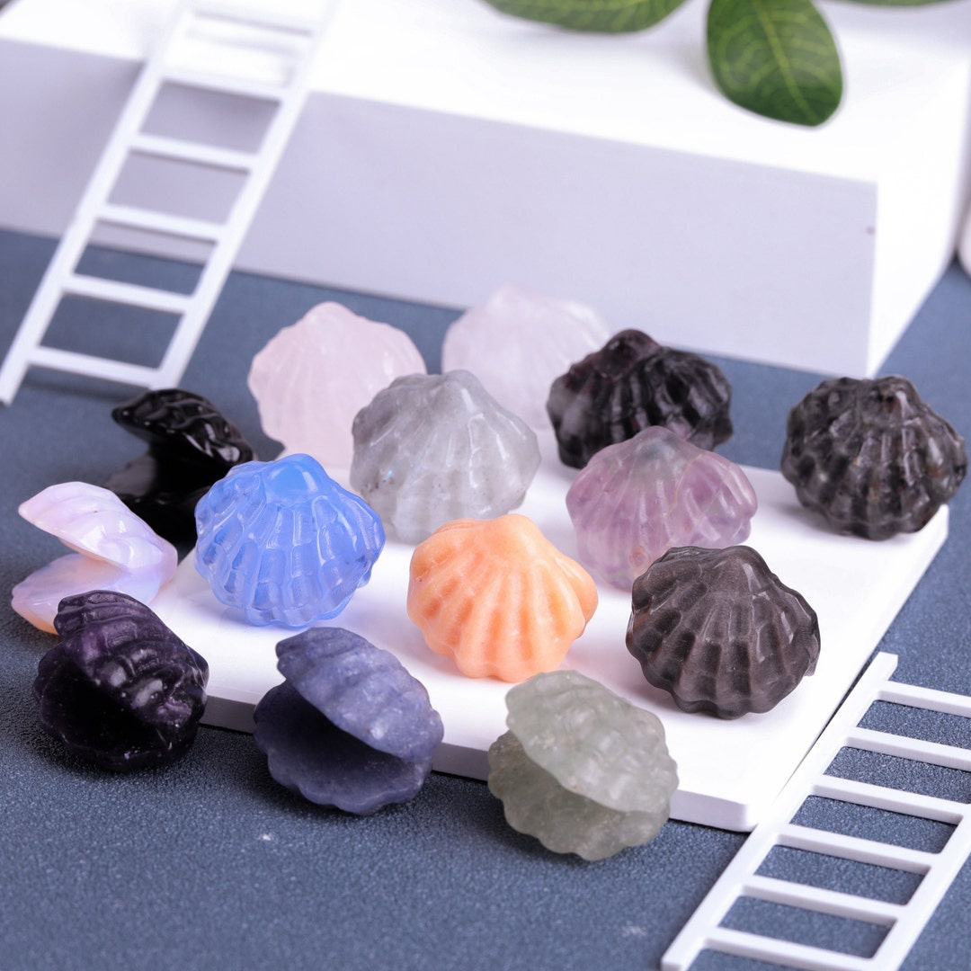 1.5 Inch ,crystal Clam ,conch Decor,shell Gift ,quartz Seashell ,quartz ...