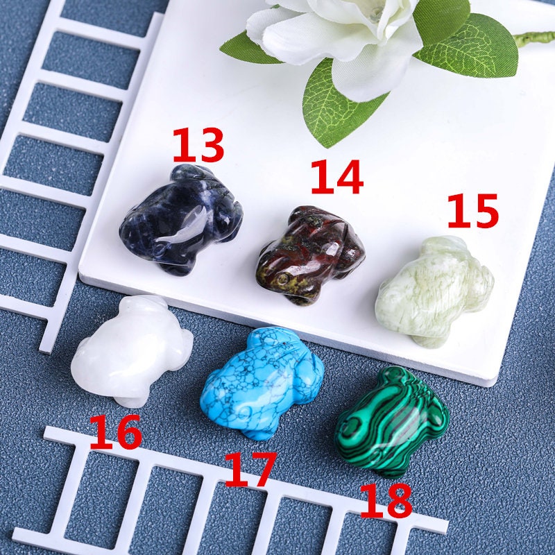 Mini Crystal Frog Statue Hand Carved Gemstone Frog Figurine - Etsy