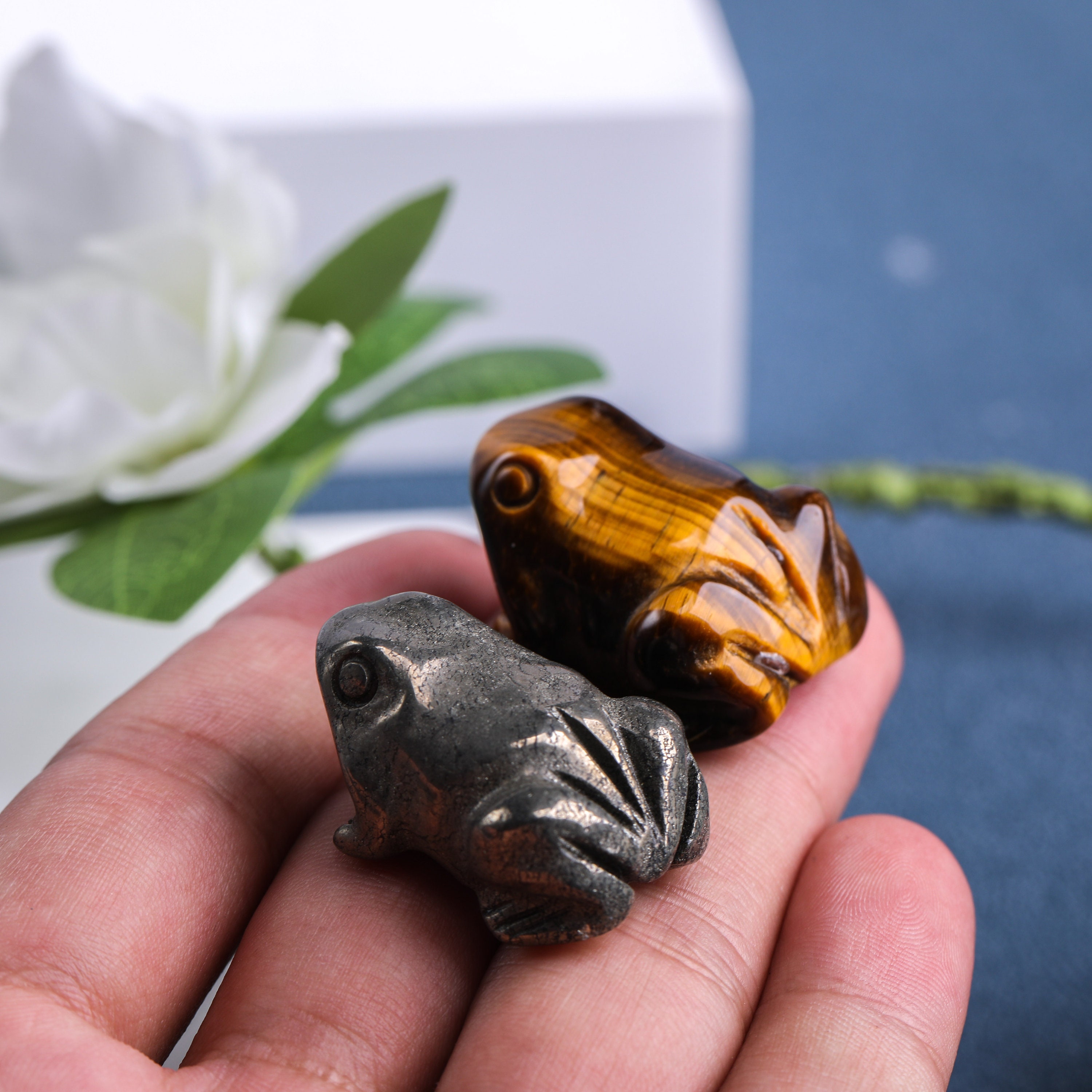 Mini Crystal Frog Statue Hand Carved Gemstone Frog Figurine - Etsy