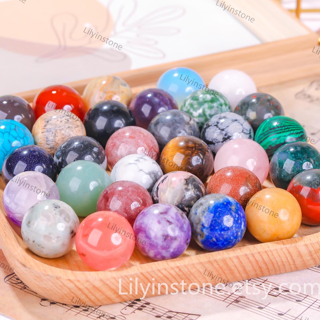 20mm, Crystal Ball, Gemstone Sphere, Polished Crystal Marble, Small ...