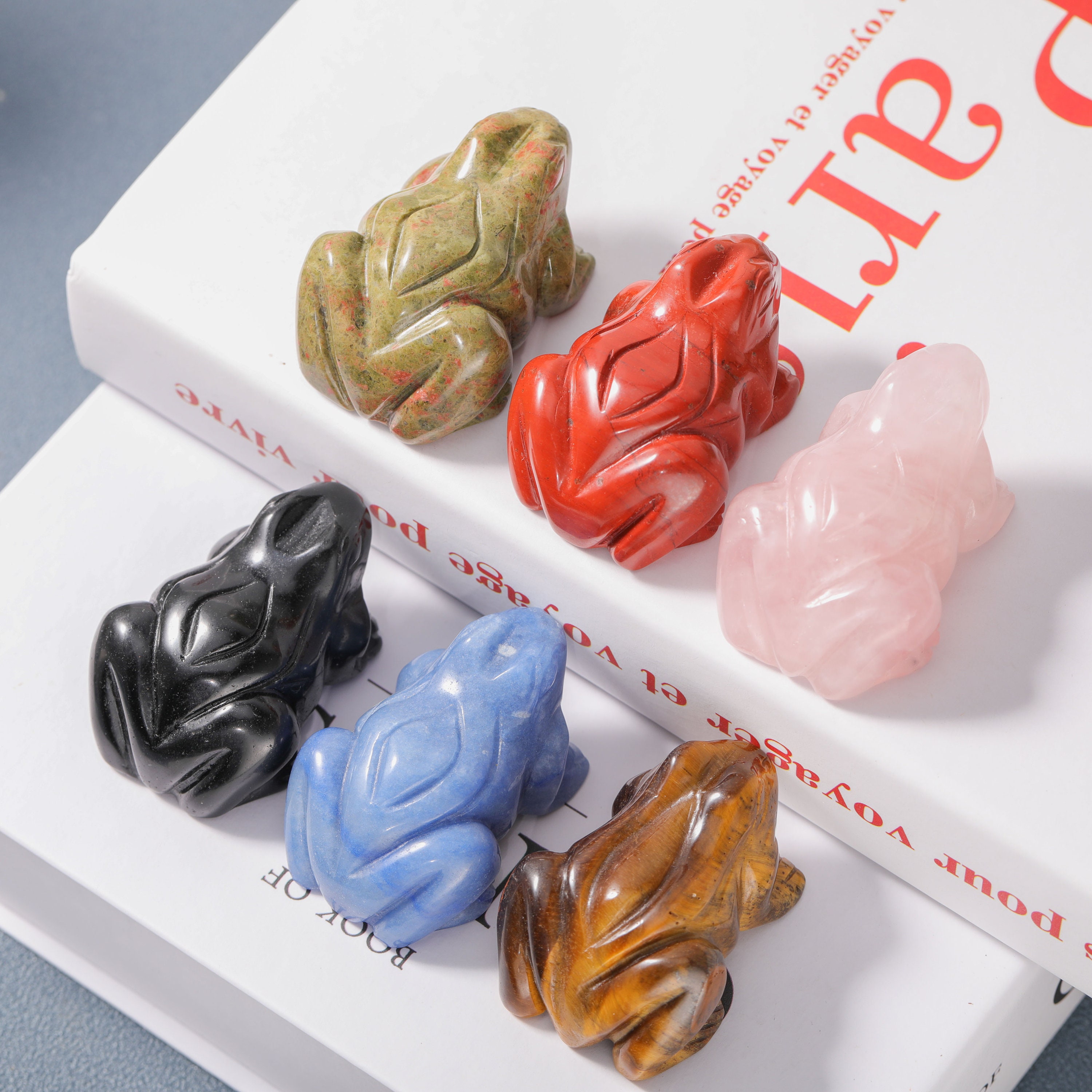 55g Gemstone Frog Figurine Decor Gifts Handmade Carved - Etsy