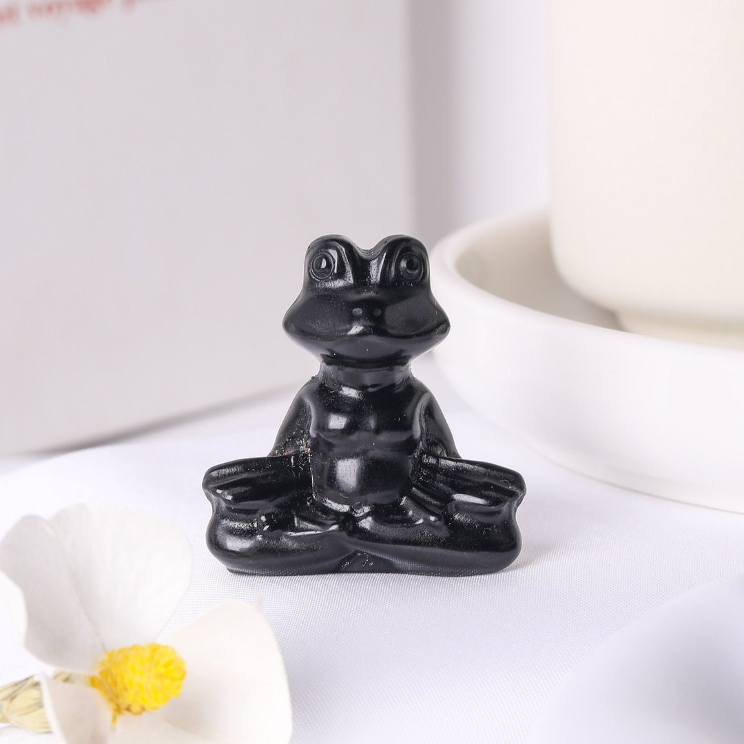 1.5inch,yoga Gemstone Frog Figurine,meditation Frog ,home Decor ...