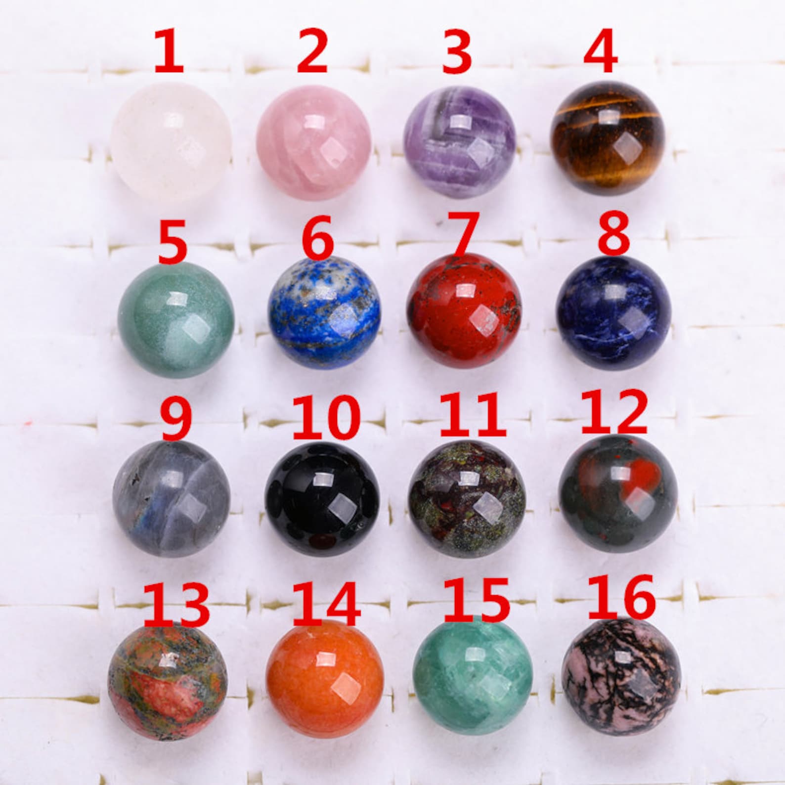 20mm Crystal Ball Gemstone Sphere Polished Crystal Marble - Etsy
