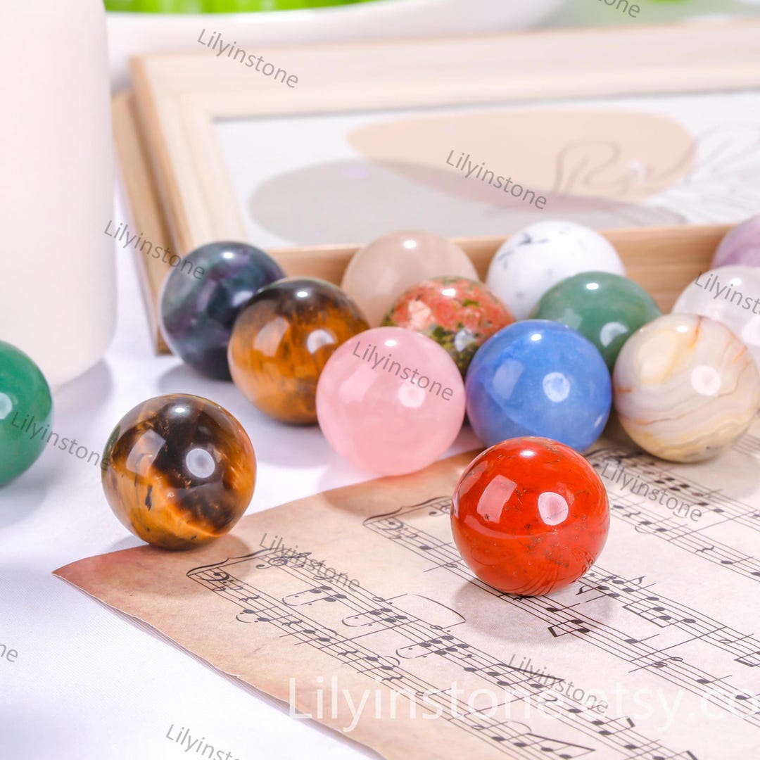 25mm Crystal Ball, Gemstone Sphere, Polished Crystal Marble, Small ...