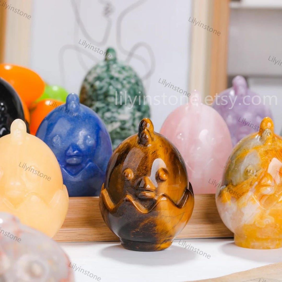 2 Inch Baby Chick Crystal Figurine,carved Quartz Chick ,exquisite ...