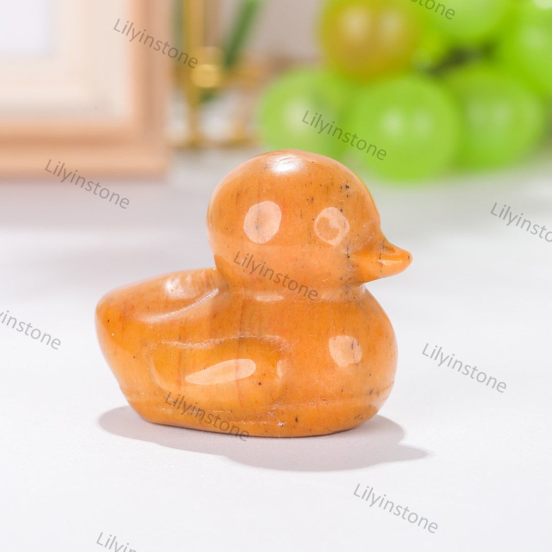 Quartz Mini Duck,home Decoration,yellow Jade Ducks,yellow Duck Carving ...