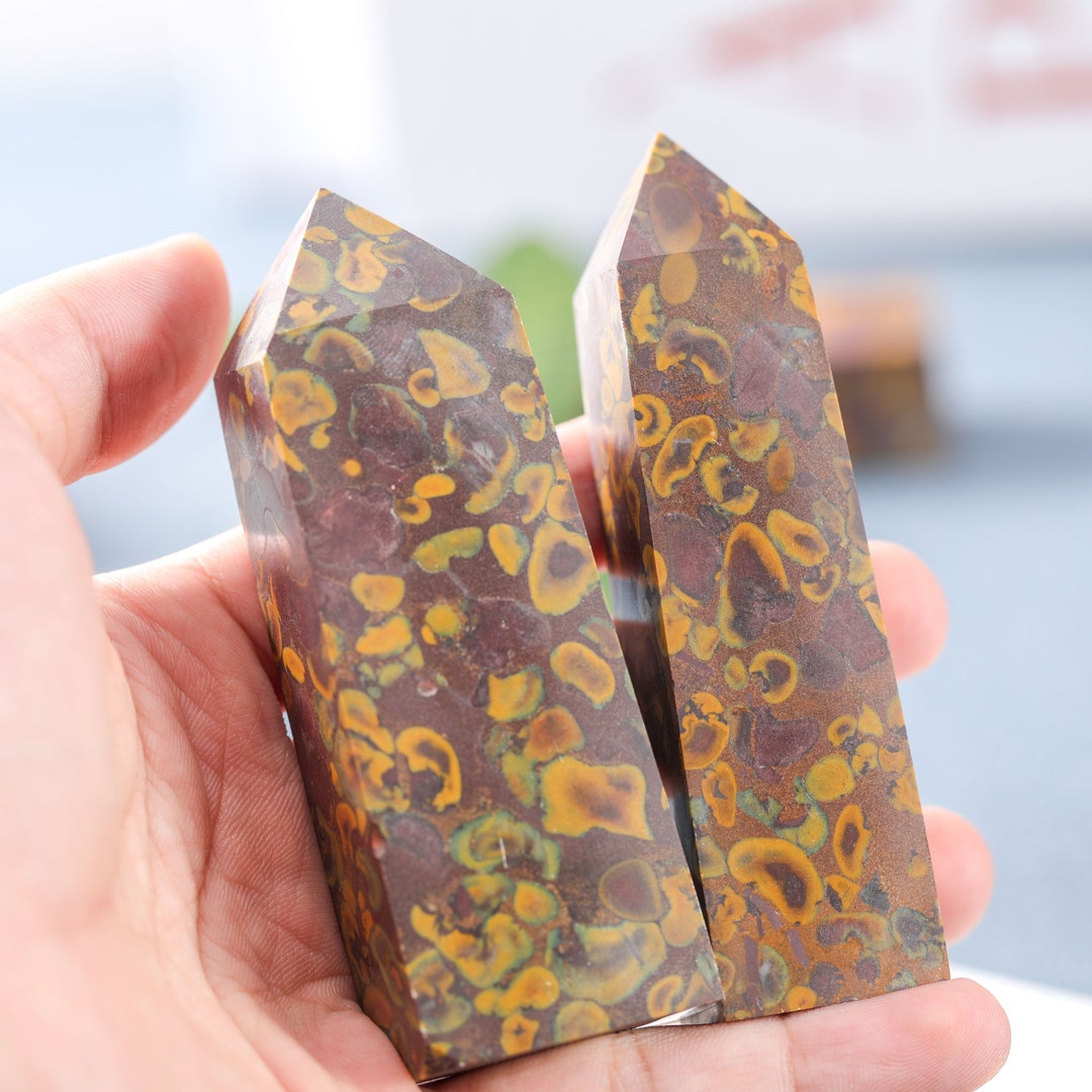3-4 Inches ,madagascar Fruit Jasper Crystal Tower, Fruit Jasper Obelisk ...