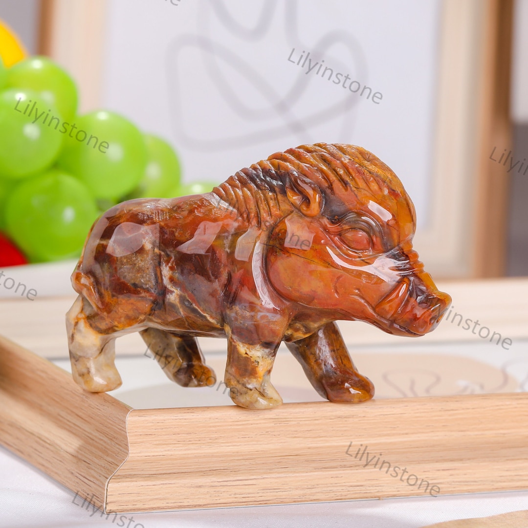 2.7inch ,natural Crystal Wild Boar Figurine, Home Decor,pig Model ...