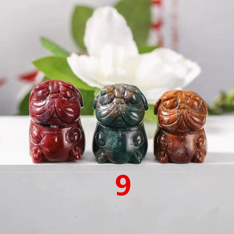 Stone Crystal Pug Figurine/ Gems Dog Sculpture Pug Gift for - Etsy Canada