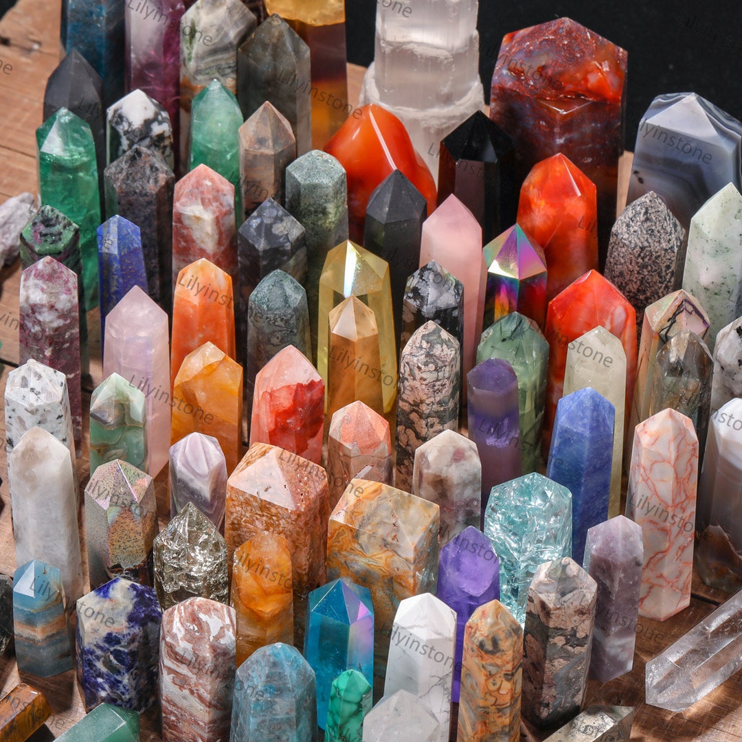 2.5-3.5inch Rose Red Crystals Quartz Tower Home Decor, Healing Crystals ...