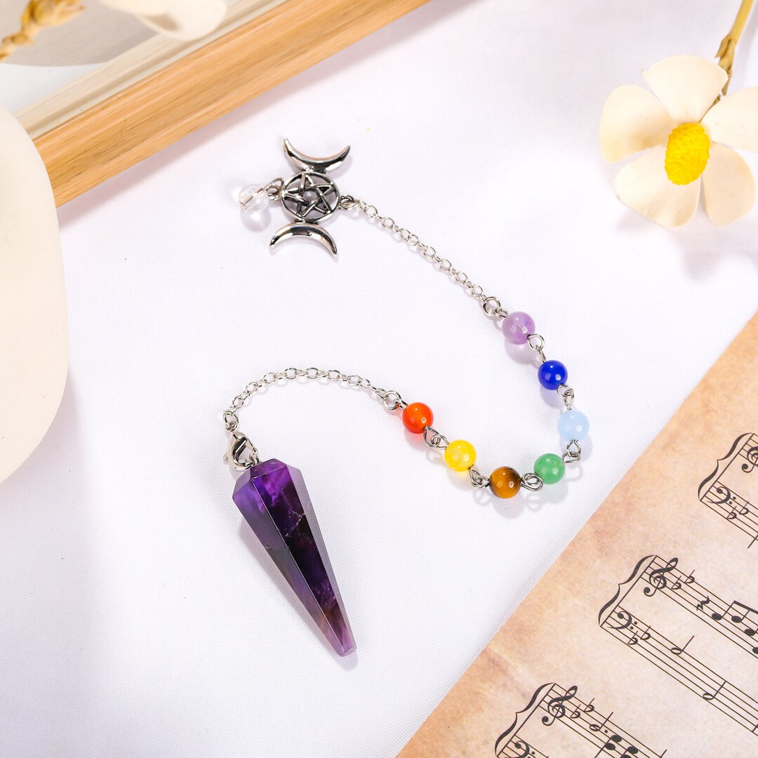 Faceted Conical Crystal Pendulum ,spirit Pendulum,divination,boho Style ...