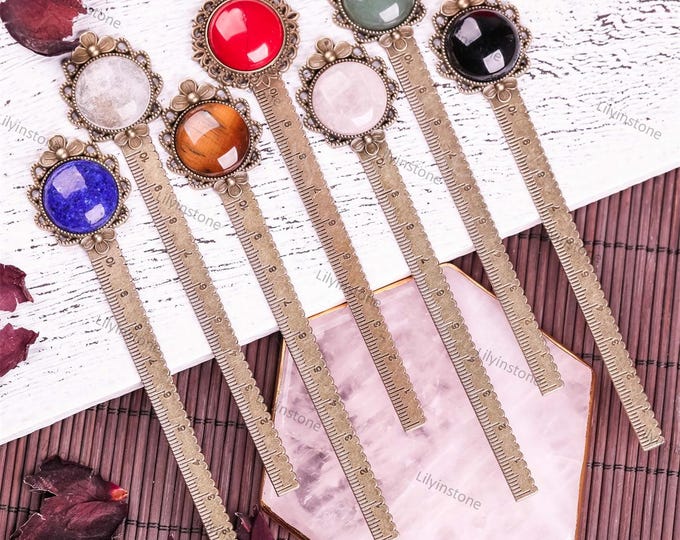 Planner Bookmarks,vintage Style Ruler Bookmark,decorative Stone Gem ...