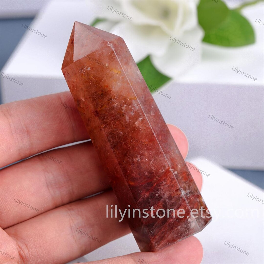Red Hematoid Quartz Tower,high Quality Red Fire Quartz Point,energy ...