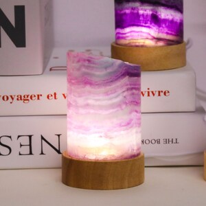 Rainbow Fluorite Craft Lamp Decor,rainbow Lamp, Home Decor, Quartz ...