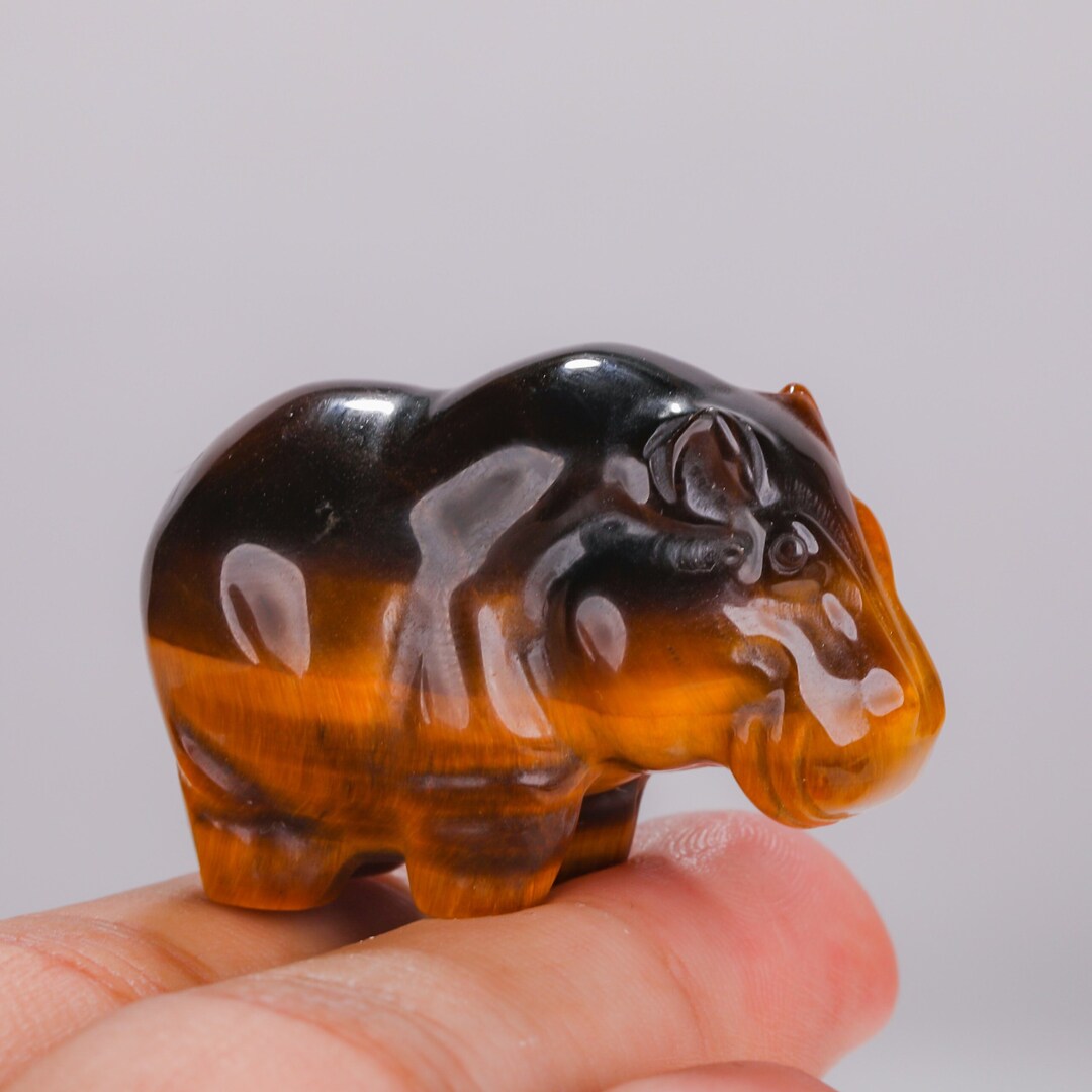1.4 Inch ,quartz Hippo Figurine,home Decor ,healing Crystal, Crystal ...