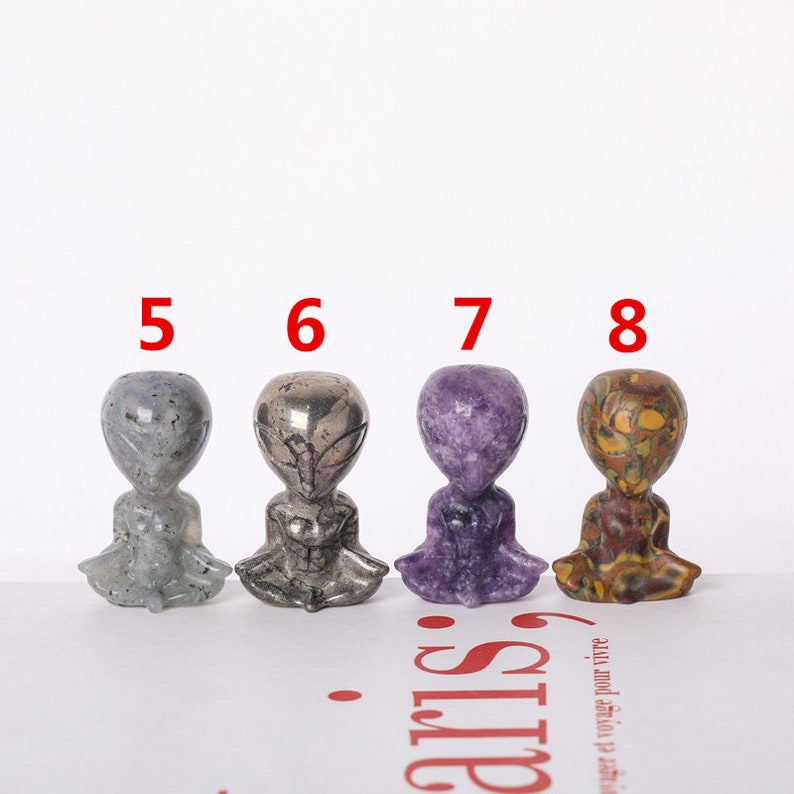 Hand Carved Gemstone ET Aliens Figurine crystal Quartz - Etsy