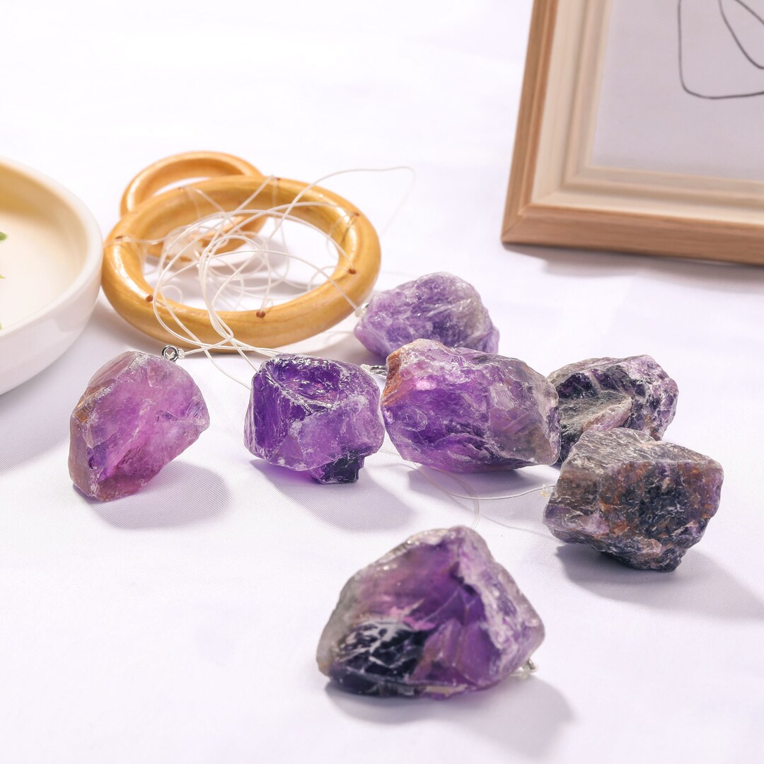 Amethyst Gravel Wind Chime, Crystal Wind Chimes, Window Hanging Decor ...
