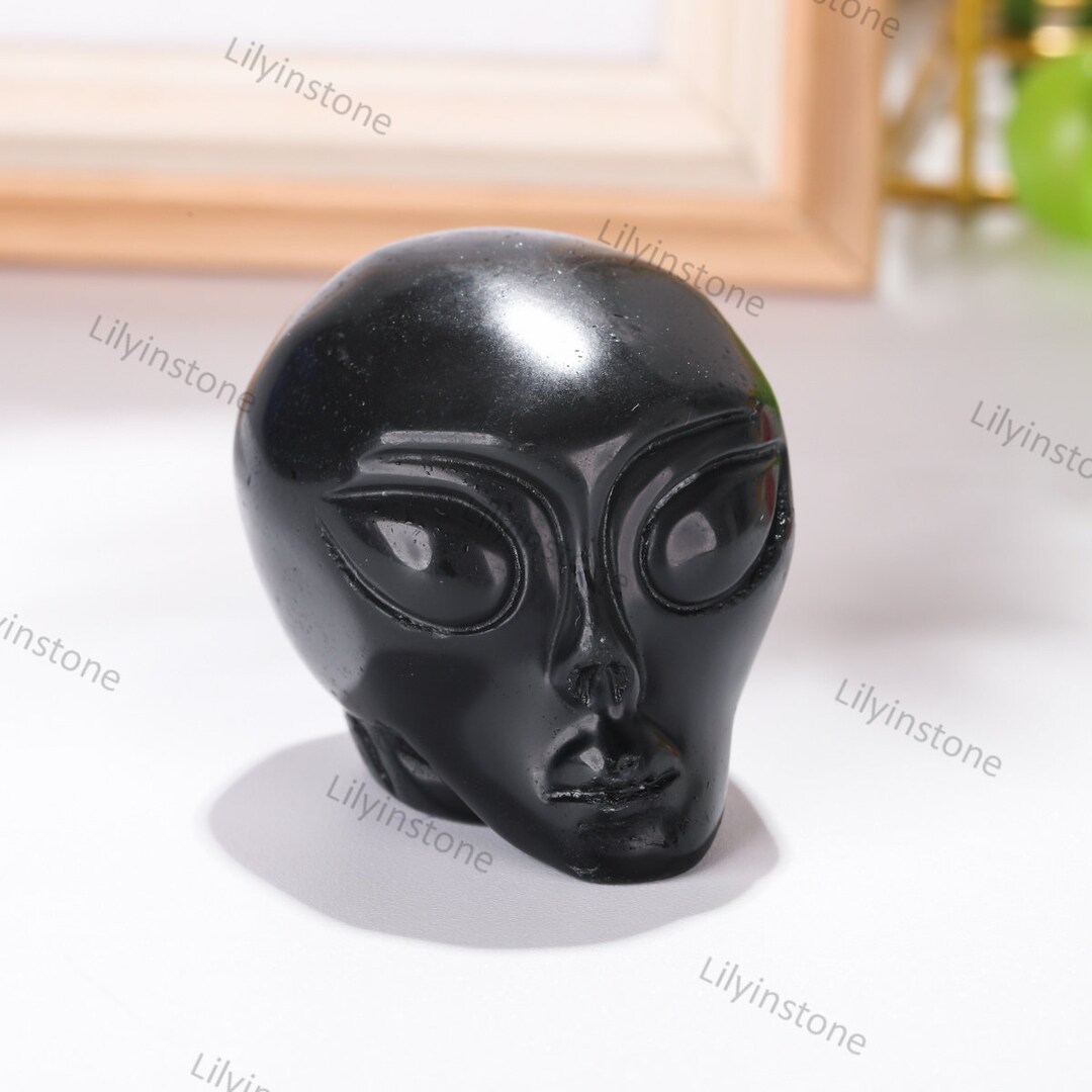 2",handmade Carved Alien,natural Quartz Alien Skull , Gemstone ET Decor ...